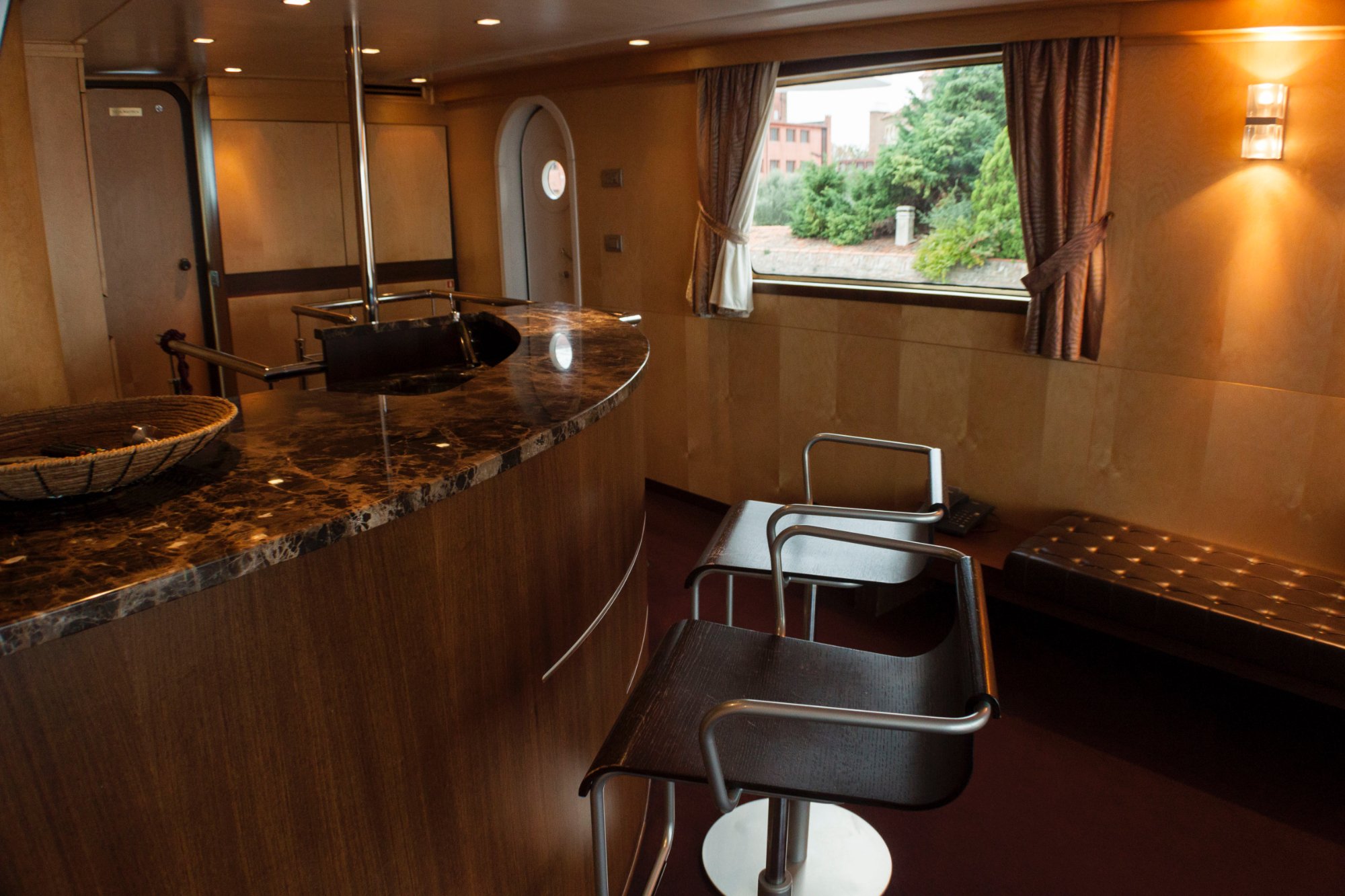 Bar Image Gallery - Bar With Stools - Evening: Yacht NAIA's Observance ...